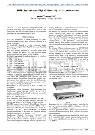 SDH (Synchronous Digital Hierarchy) & Its Architecture | PDF