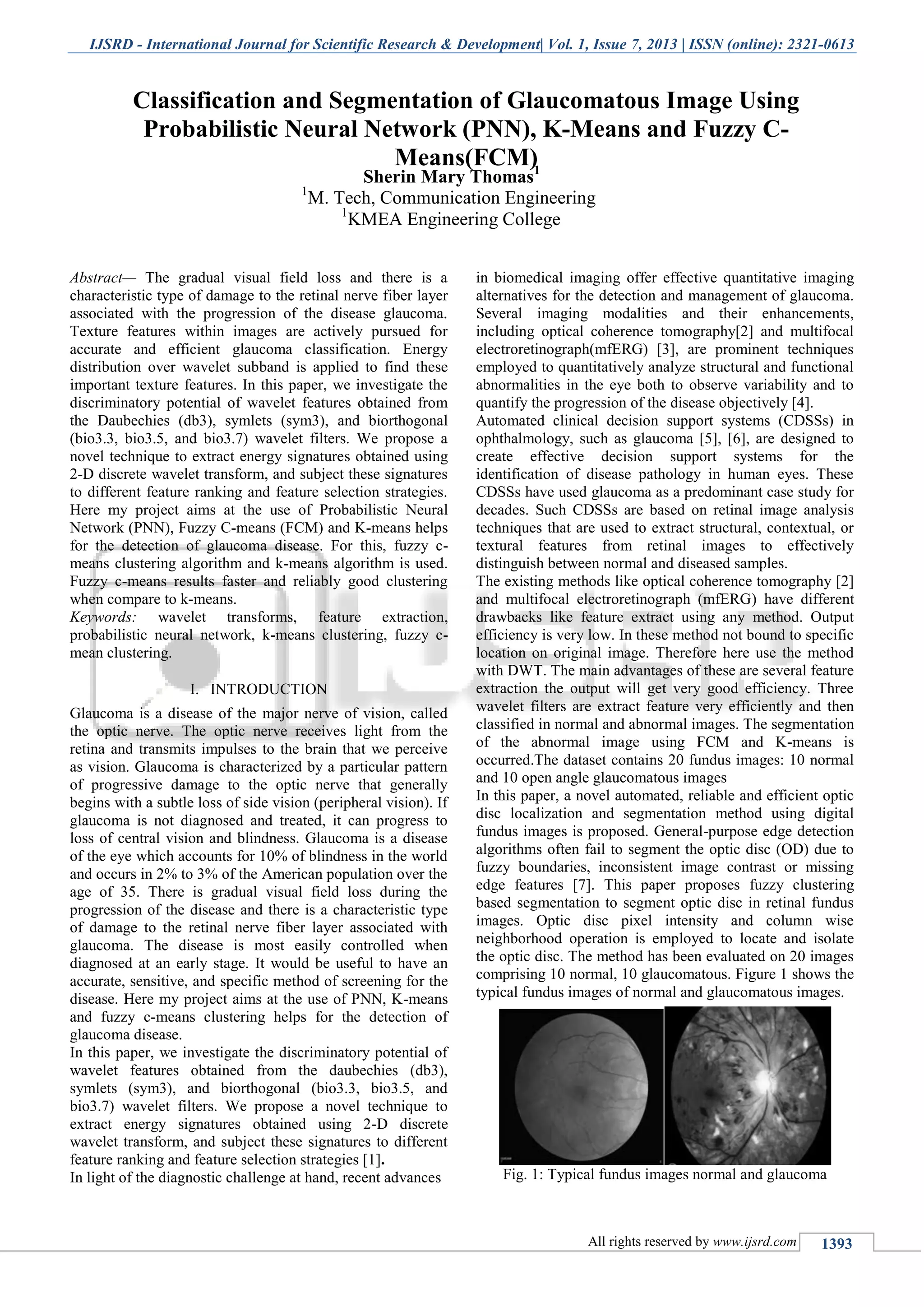 Classification and Segmentation of Glaucomatous Image Using Probabilistic Neural Network (PNN ...