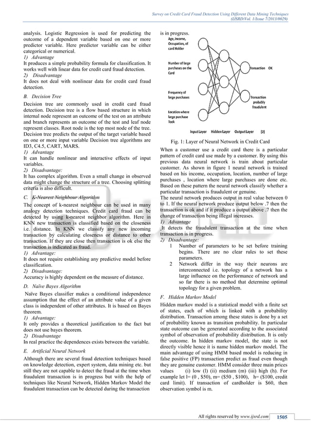 Survey on Credit Card Fraud Detection Using Different Data Mining ...