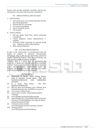 Biomedical Parameter Transfer Using Wireless Communication | PDF