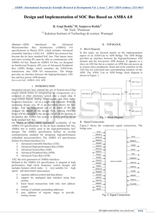 Design and Implementation of SOC Bus Based on AMBA 4.0 | PDF