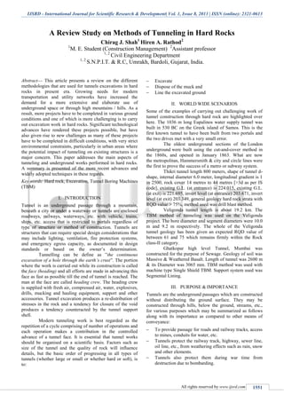 A Review Study on Methods of Tunneling in Hard Rocks | PDF