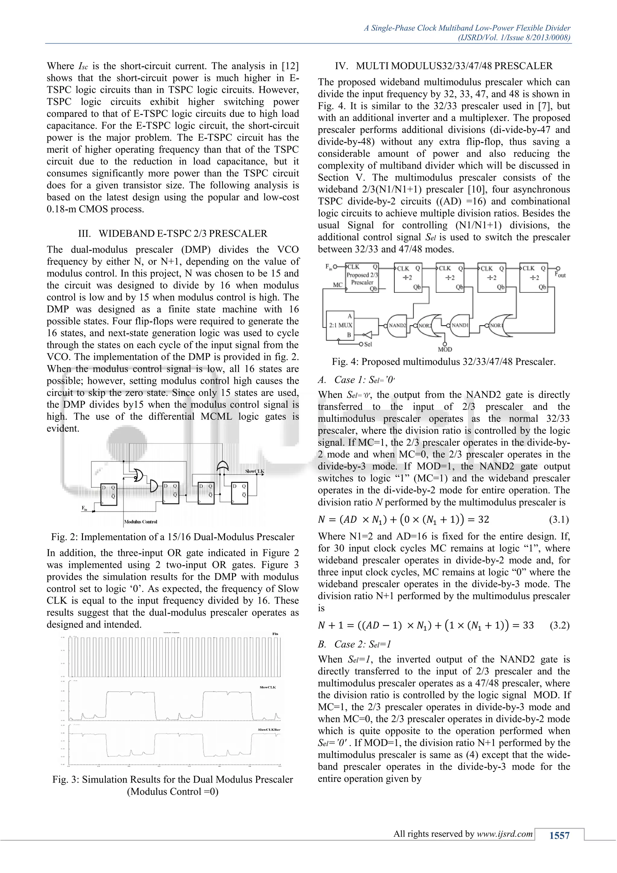 A Single-Phase Clock Multiband Low-Power Flexible Divider | PDF