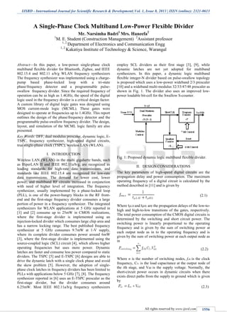 A Single-Phase Clock Multiband Low-Power Flexible Divider | PDF