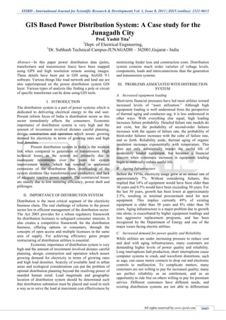 GIS Based Power Distribution System: A Case study for the Junagadh City | PDF