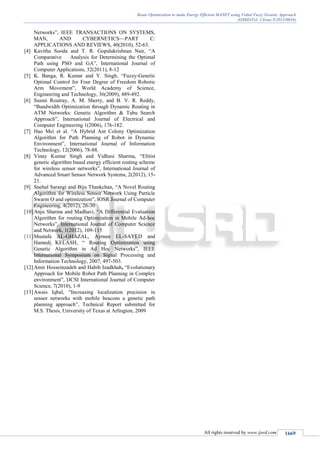 Route Optimization to make Energy Efficient MANET using Vishal Fuzzy Genetic Approach | PDF ...