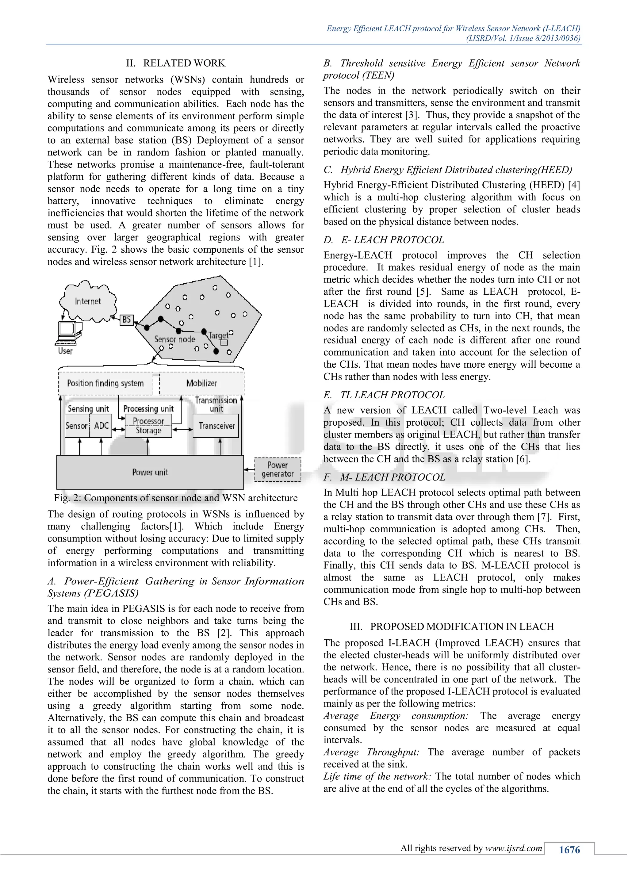 Energy Efficient Leach Protocol For Wireless Sensor Network I Leach Pdf
