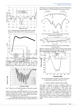 Analysis on a Waveguide Mode Converter | PDF | Physics | Science