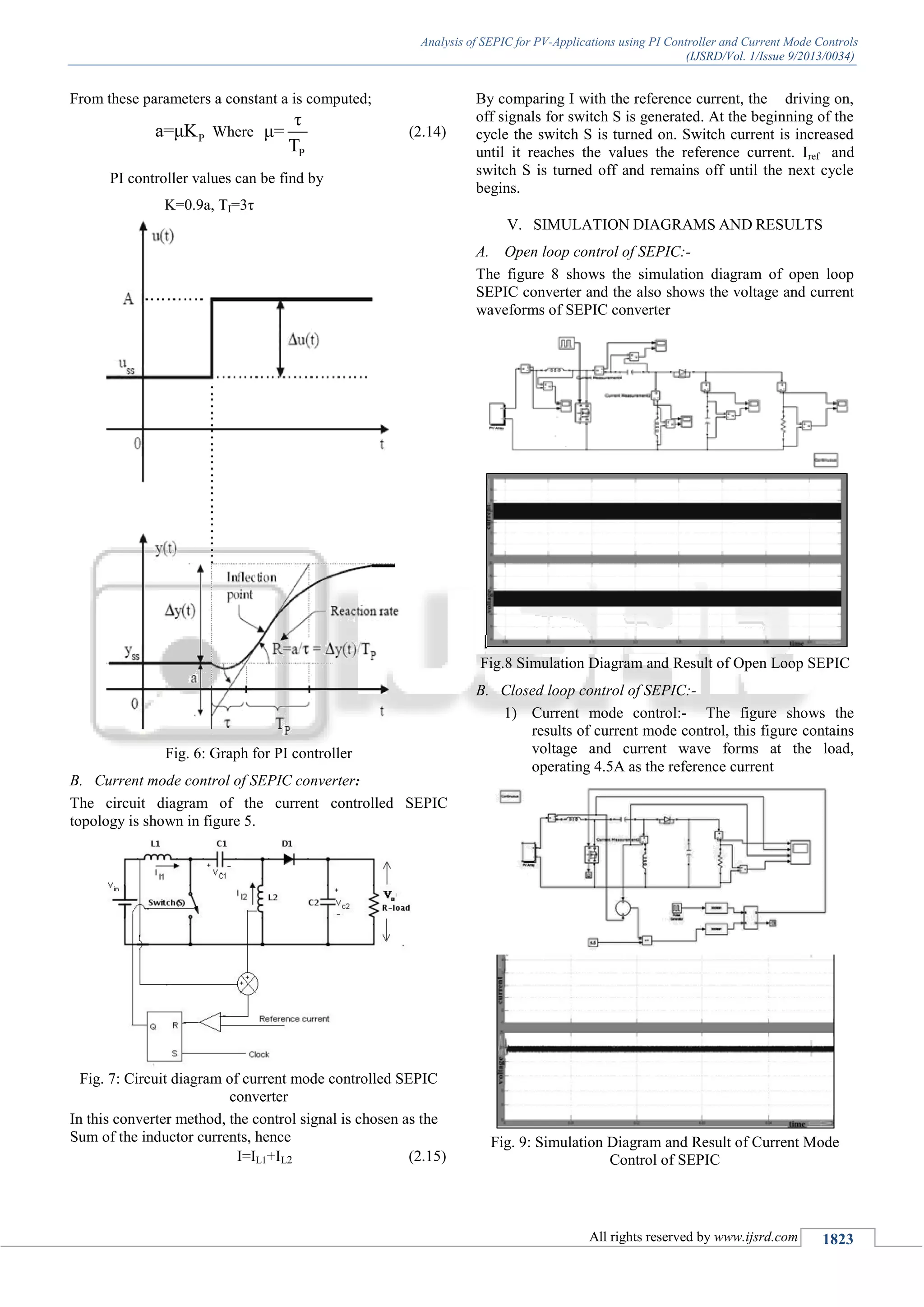 Analysis of SEPIC for PV-Applications using PI Controller and Current Mode Control | PDF