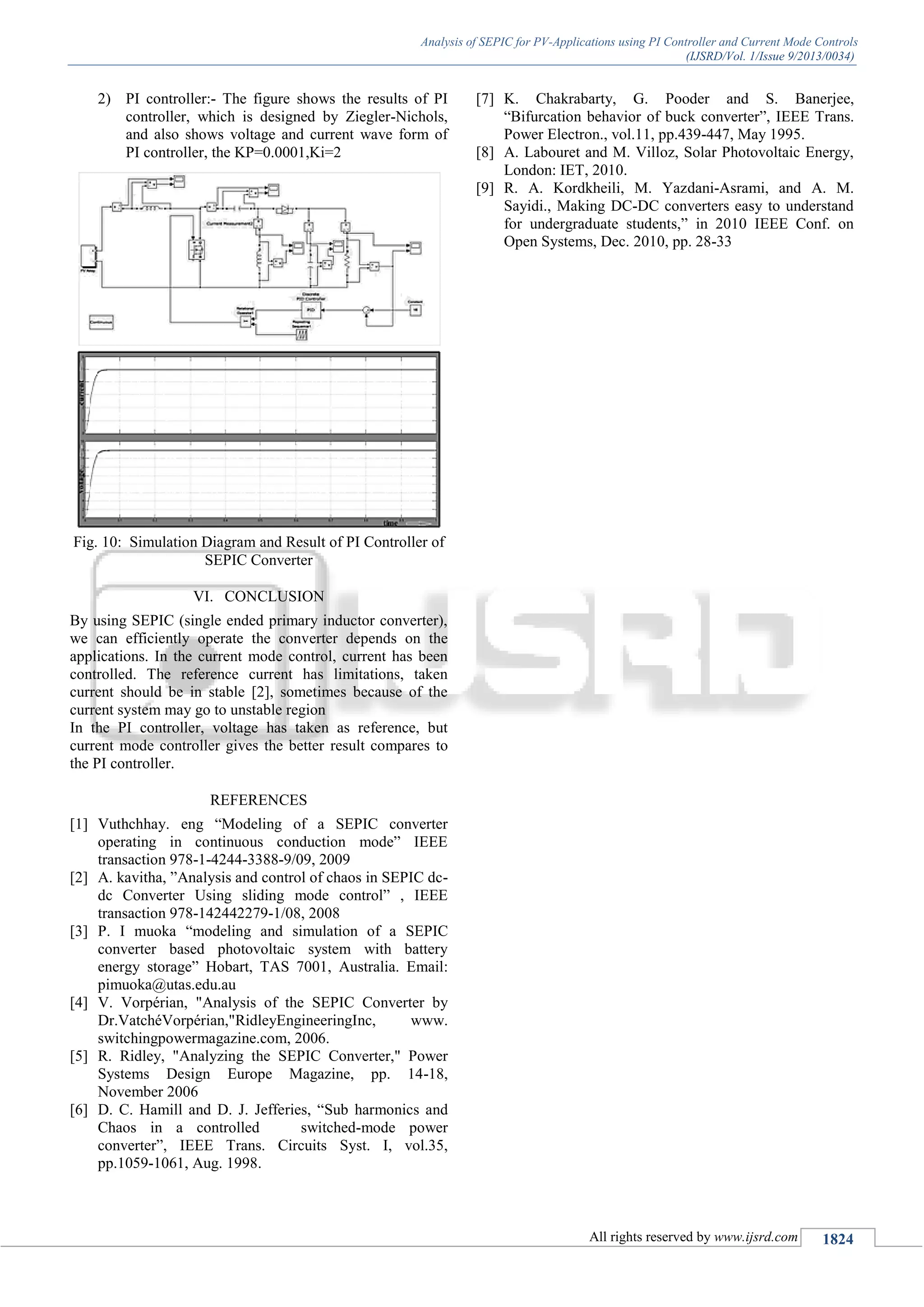 Analysis of SEPIC for PV-Applications using PI Controller and Current ...