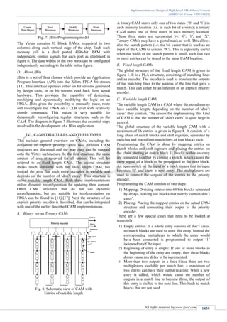 Implementation and Design of High Speed FPGA-based Content Addressable Memory | PDF