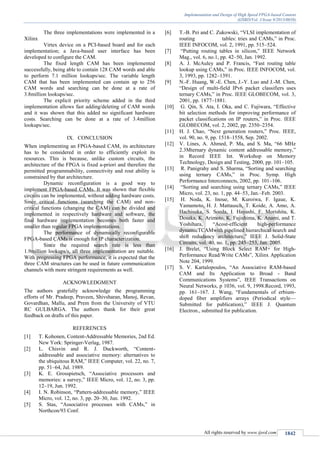 Implementation and Design of High Speed FPGA-based Content Addressable Memory | PDF