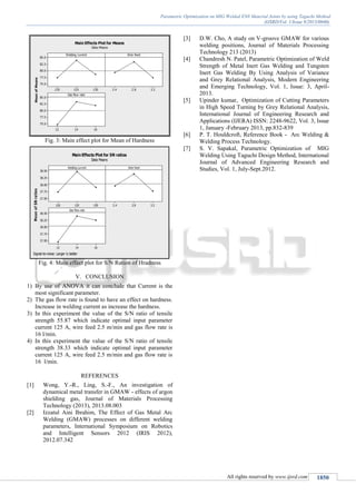 Parametric Optimization on MIG Welded EN8 Material Joints by using Taguchi Method | PDF ...