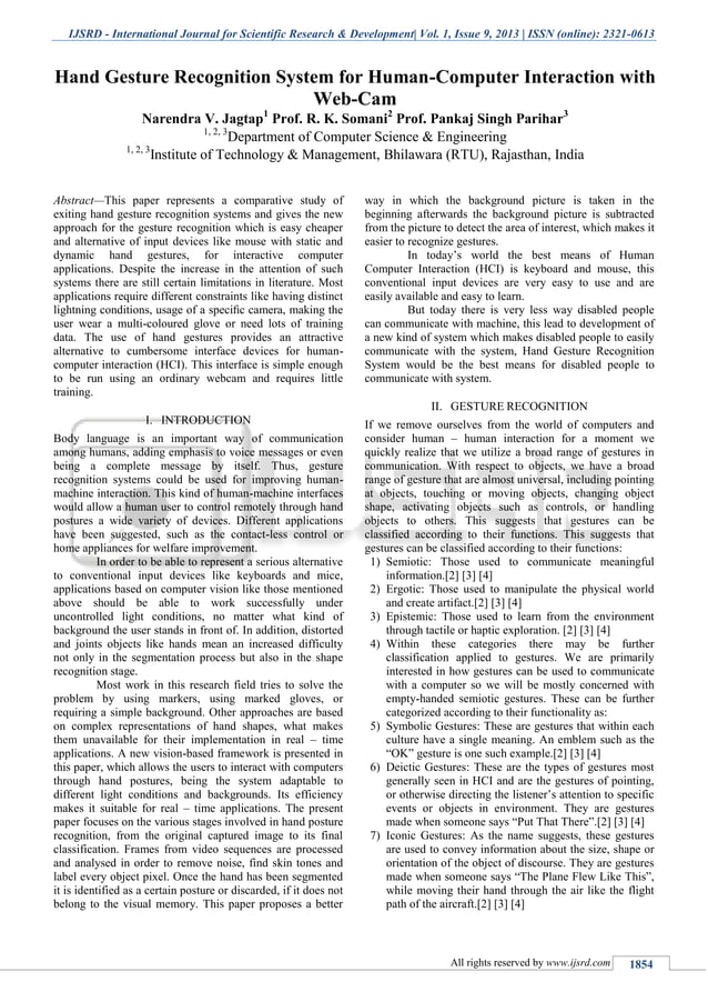 Hand Gesture Recognition System for Human-Computer Interaction with Web ...