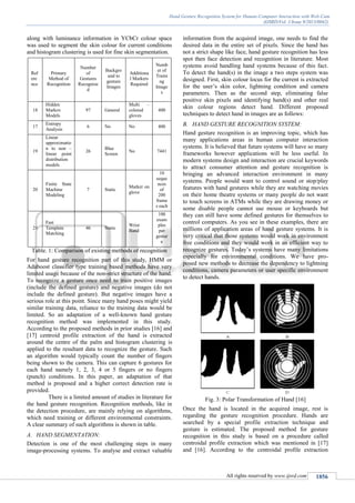 Hand Gesture Recognition System for Human-Computer Interaction with Web-Cam | PDF