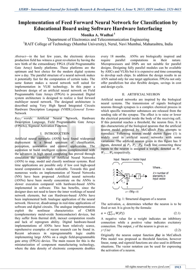 Implementation Of Feed Forward Neural Network For Classification By