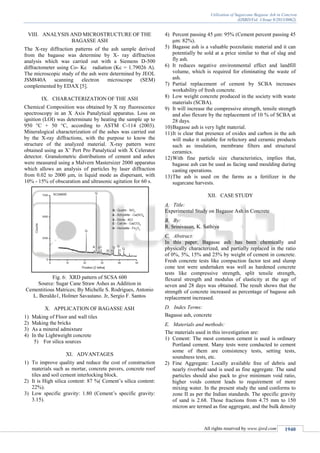 Utilization of Sugarcane Bagasse Ash in Concrete | PDF