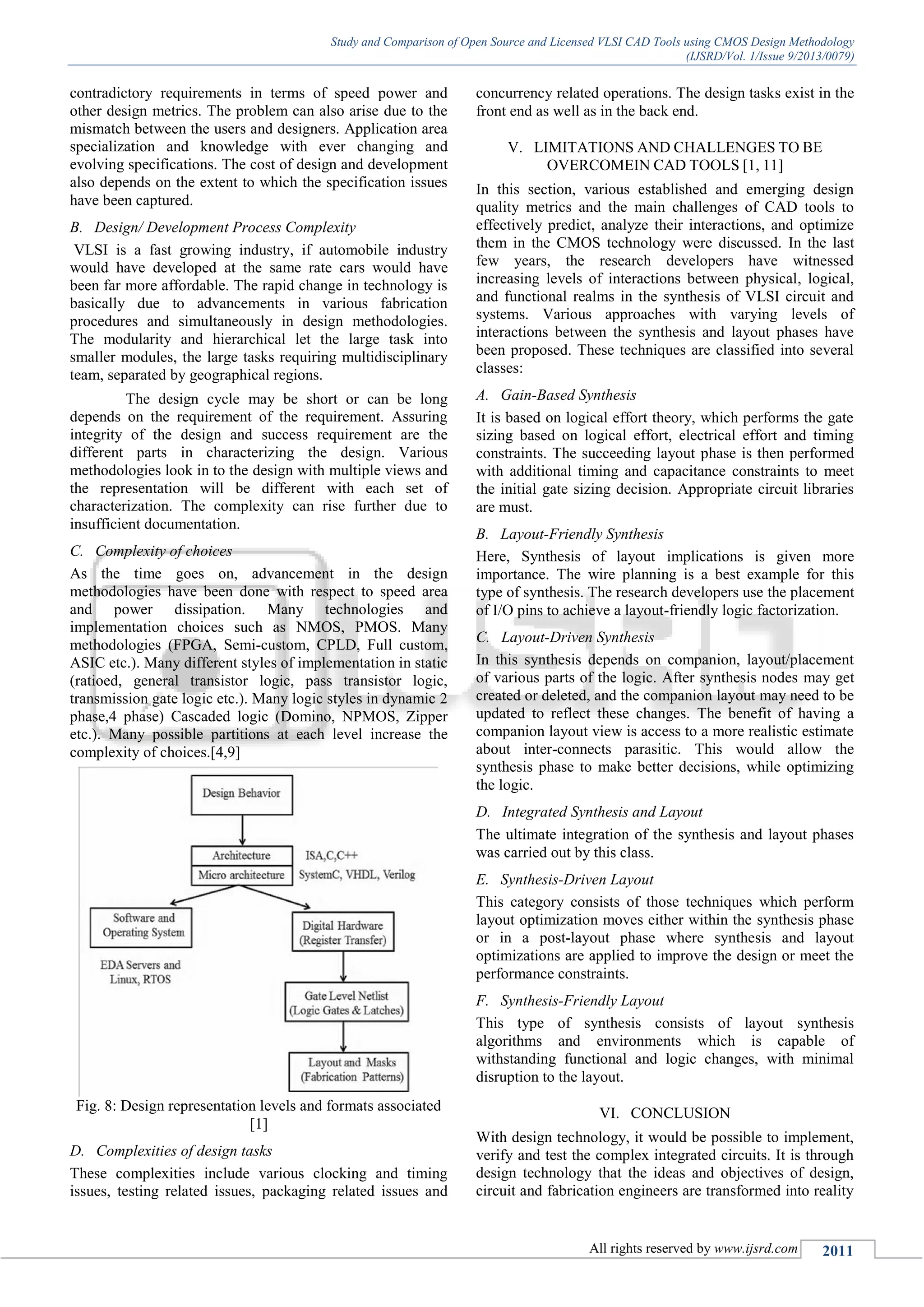 Study and Comparison of Open Source and Licensed VLSI CAD Tools using ...