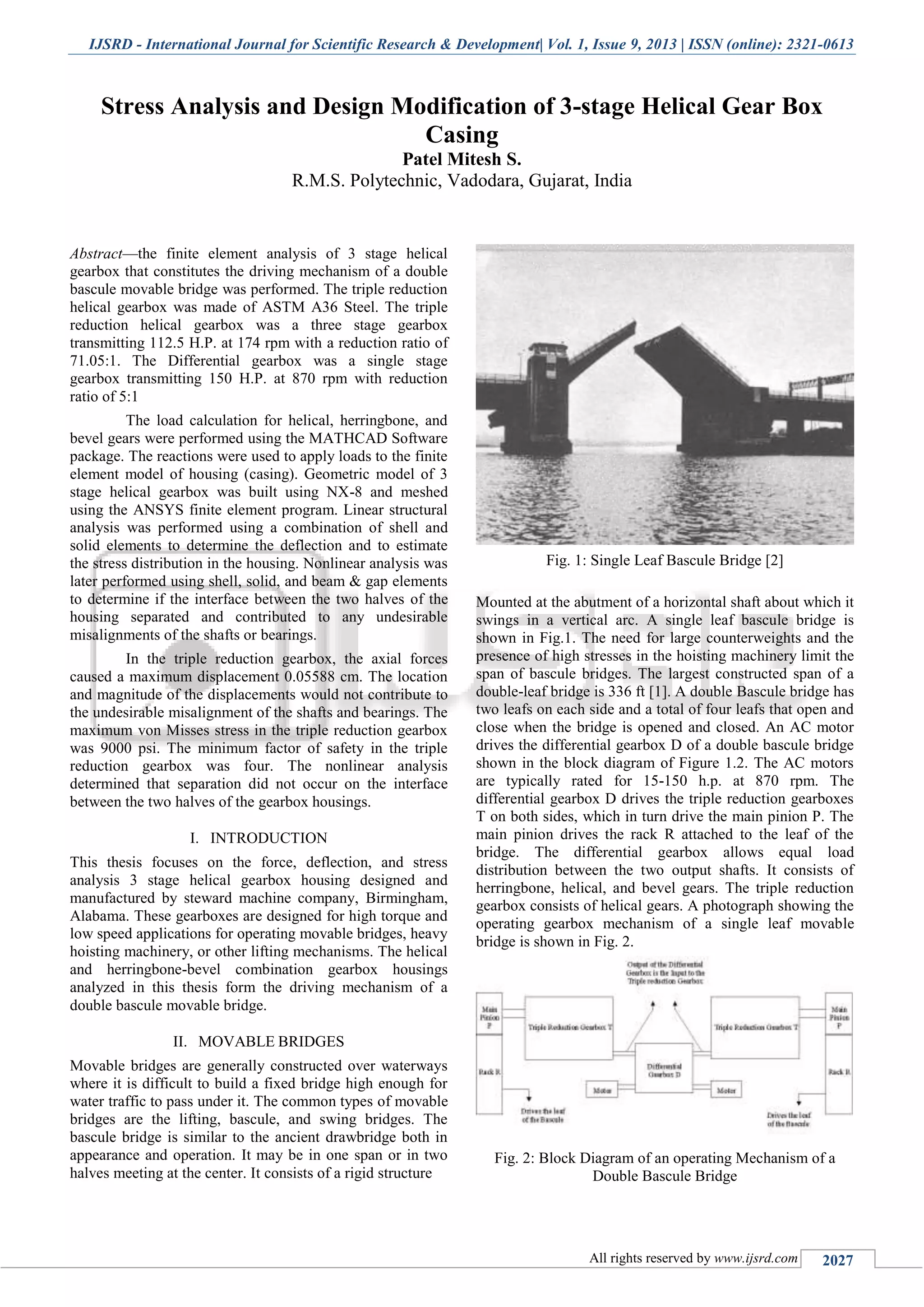 Stress Analysis and Design Modification of 3-stage Helical Gear Box Casing | PDF