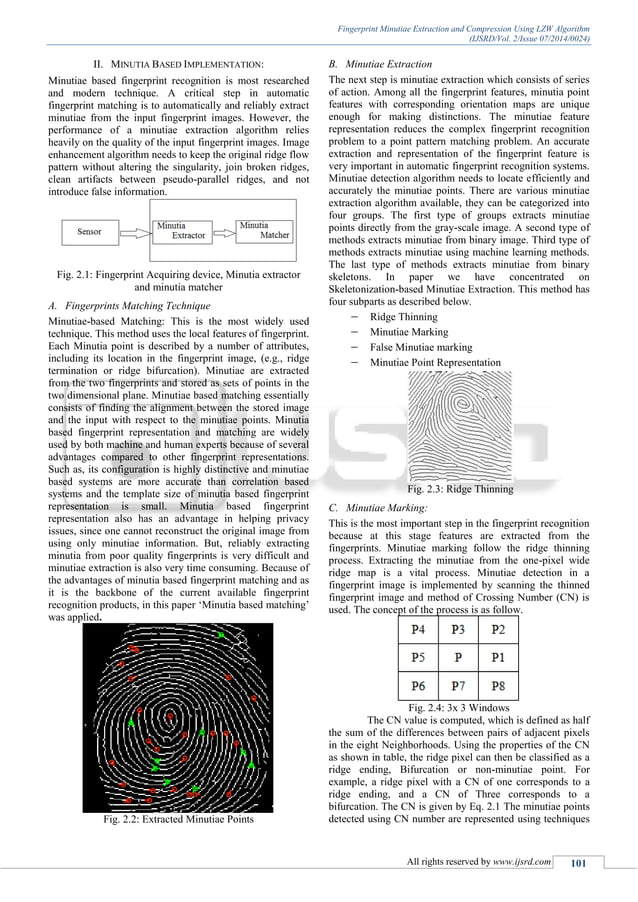 Fingerprint Minutiae Extraction And Compression Using Lzw Algorithm Pdf