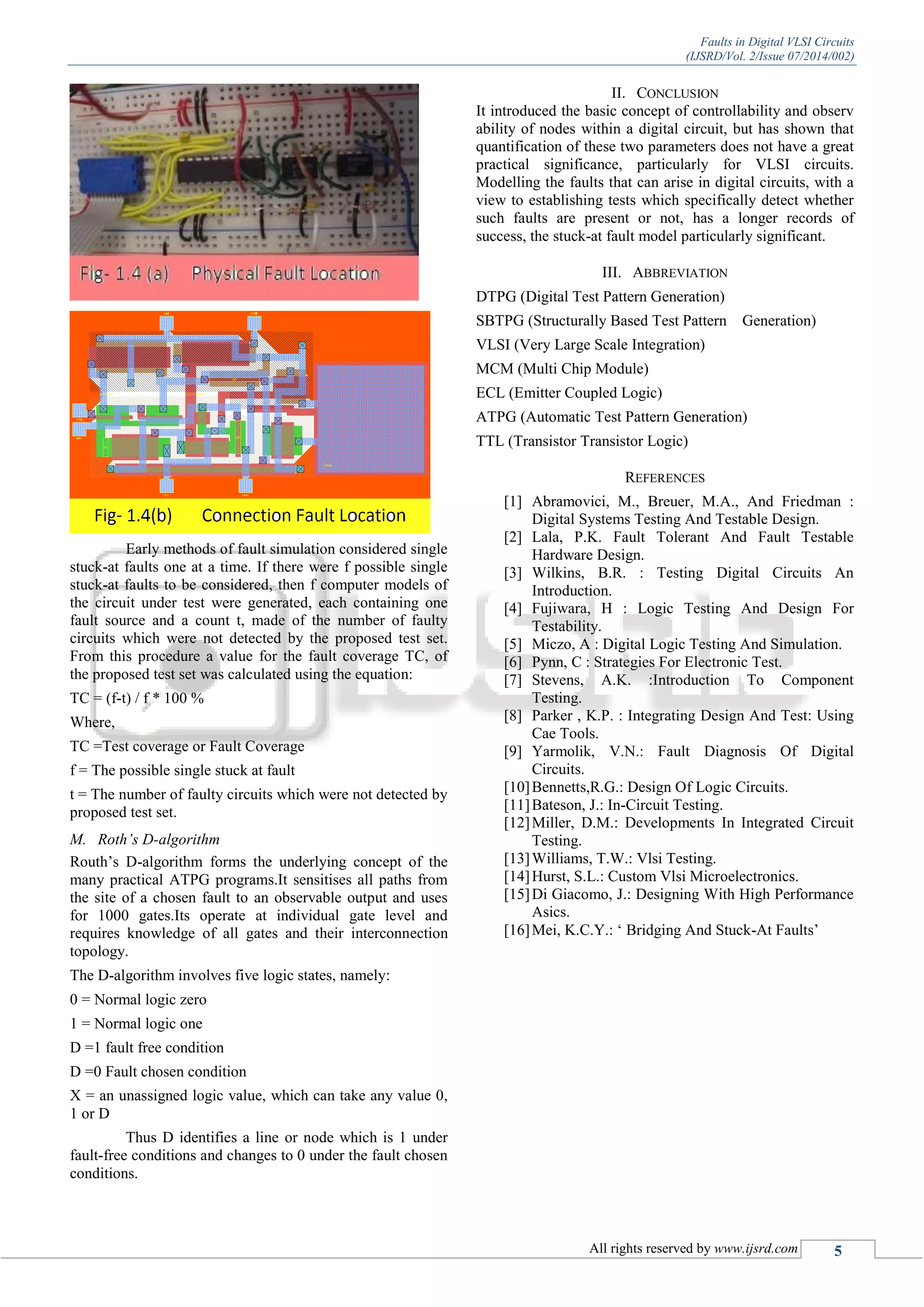 Faults In Digital Vlsi Circuits Pdf Physics Science