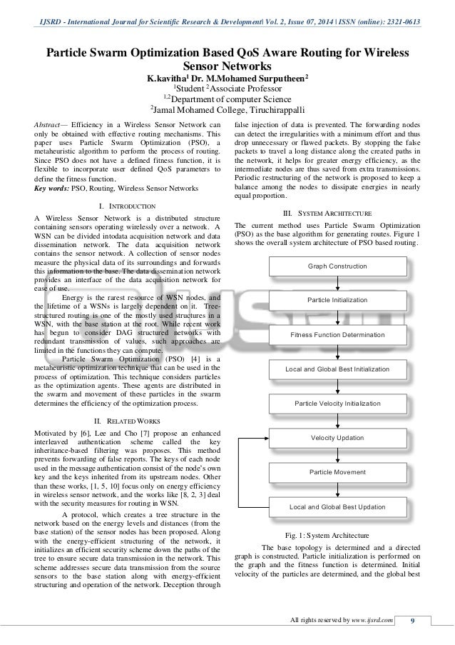 Particle Swarm Optimization Based Qos Aware Routing For Wireless Sens 