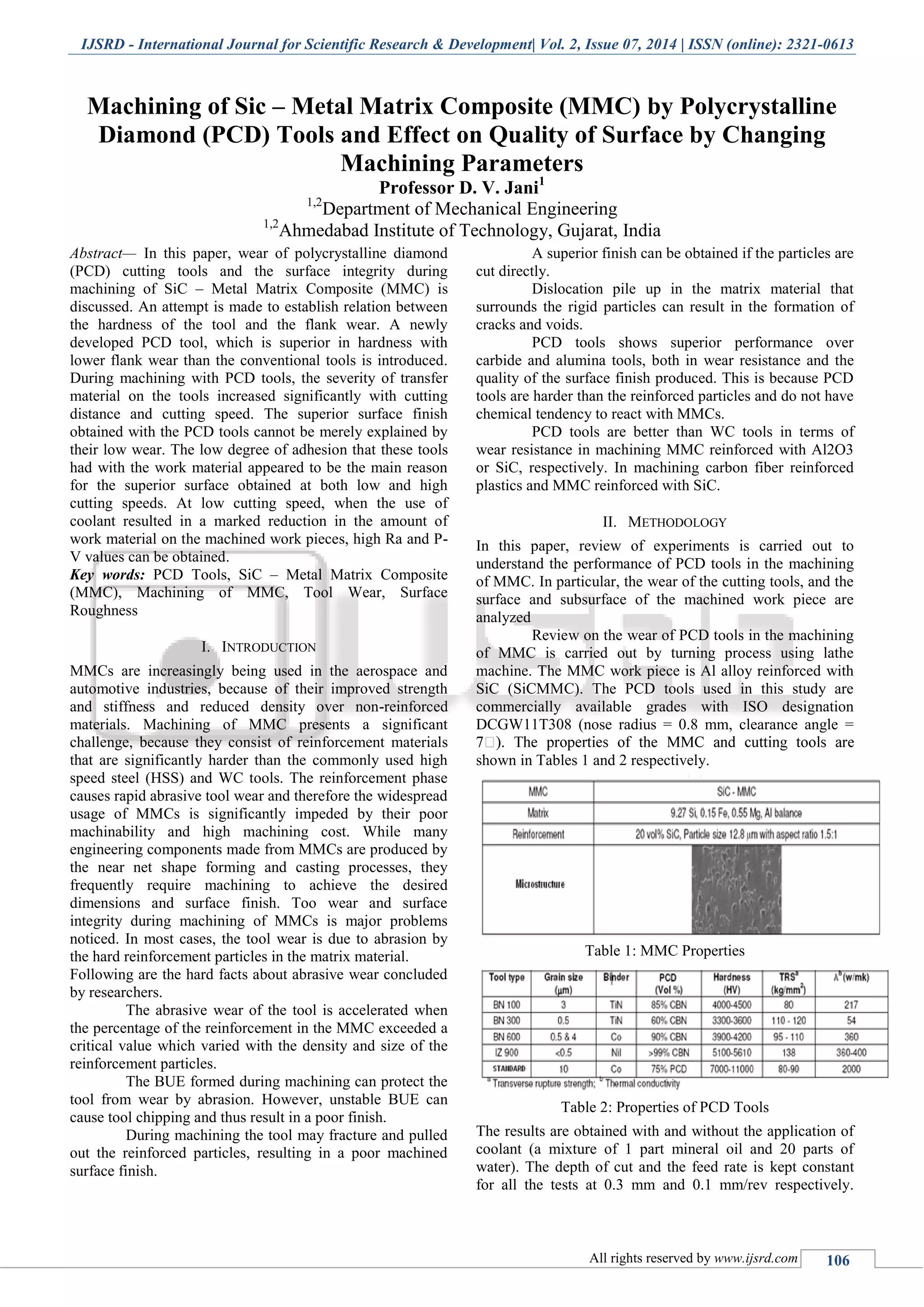 Machining of Sic - Metal Matrix Composite (MMC) by Polycrystalline ...