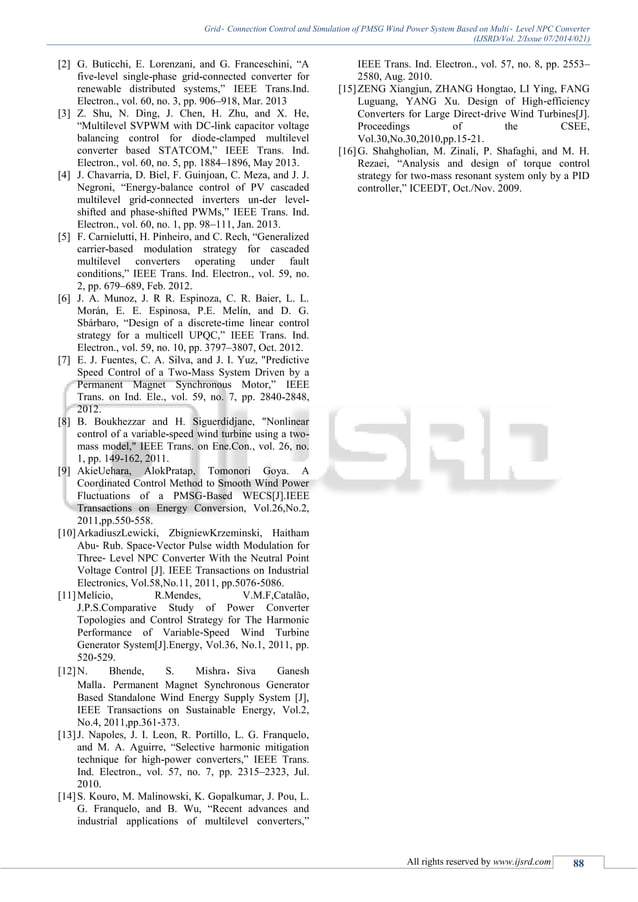 Grid-Connection Control and Simulation of PMSG Wind Power System Based on Multi-Level NPC ...