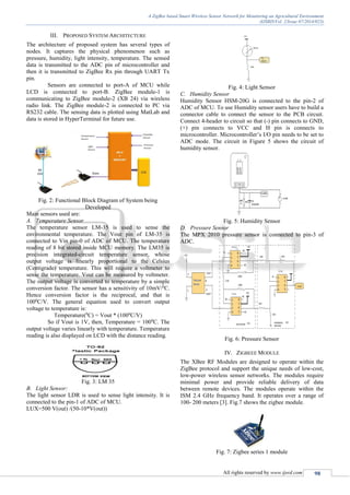 A ZigBee Based Wireless Sensor Network for an Agricultural Environment | PDF