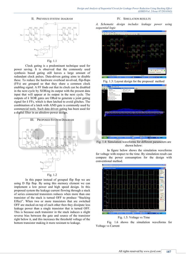 Design and Analysis of Sequential Circuit for Leakage Power Reduction using Stacking Effect | PDF