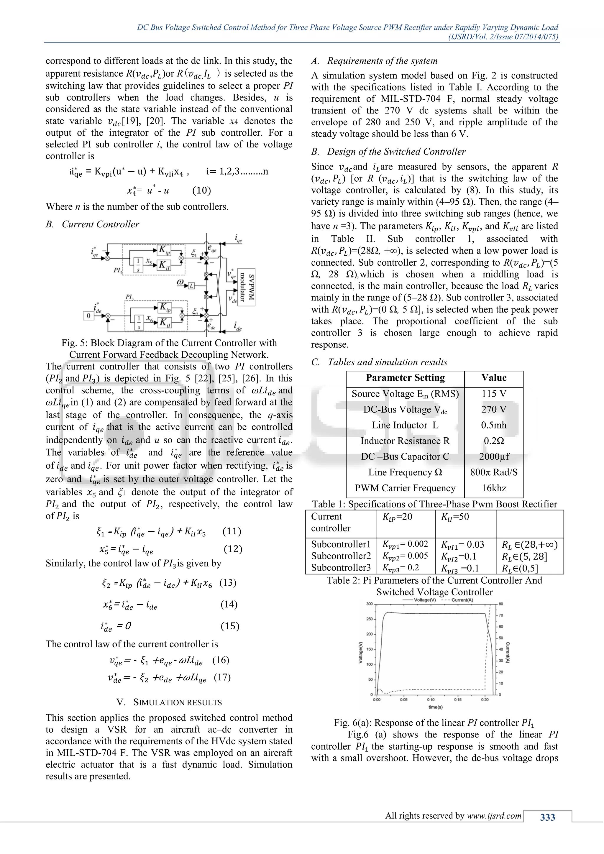 DC Bus Voltage Switched Control Method for Three Phase Voltage Source PWM Rectifier Under ...