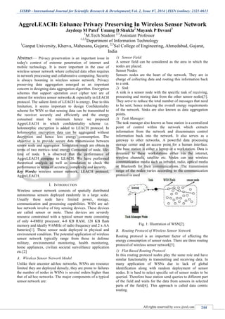 AggreLEACH: Enhance Privacy Preserving in Wireless Sensor Network | PDF