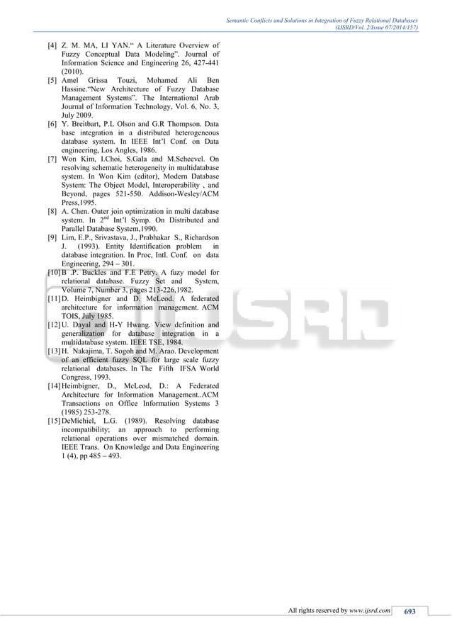 Semantic Conflicts And Solutions In Integration Of Fuzzy Relational Databases Pdf