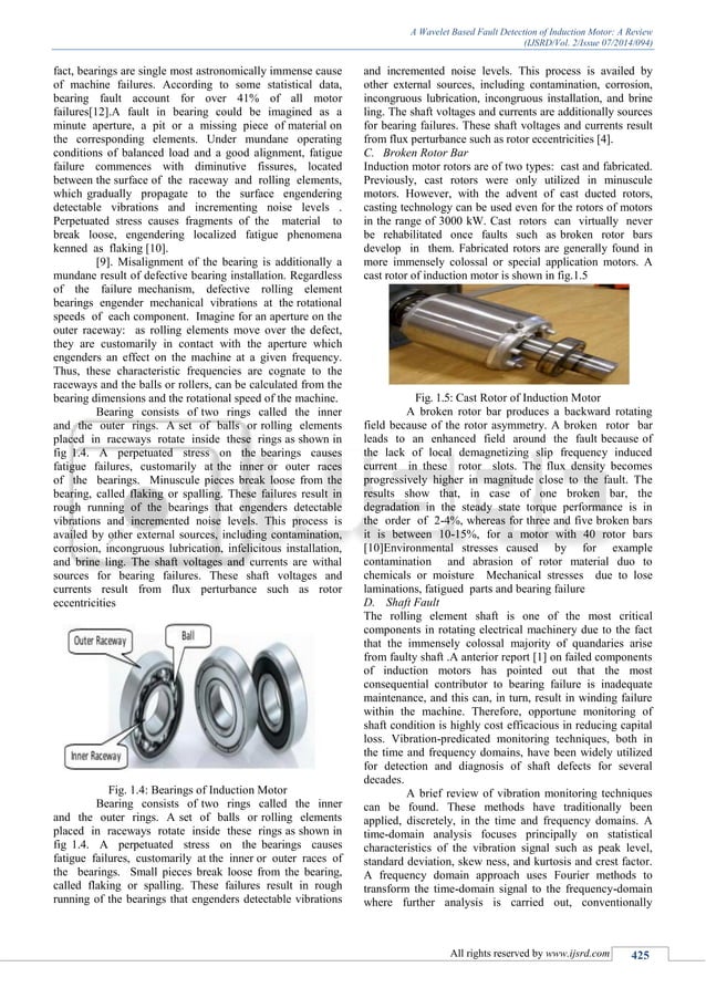 A Wavelet Based Fault Detection Of Induction Motor A Review Pdf