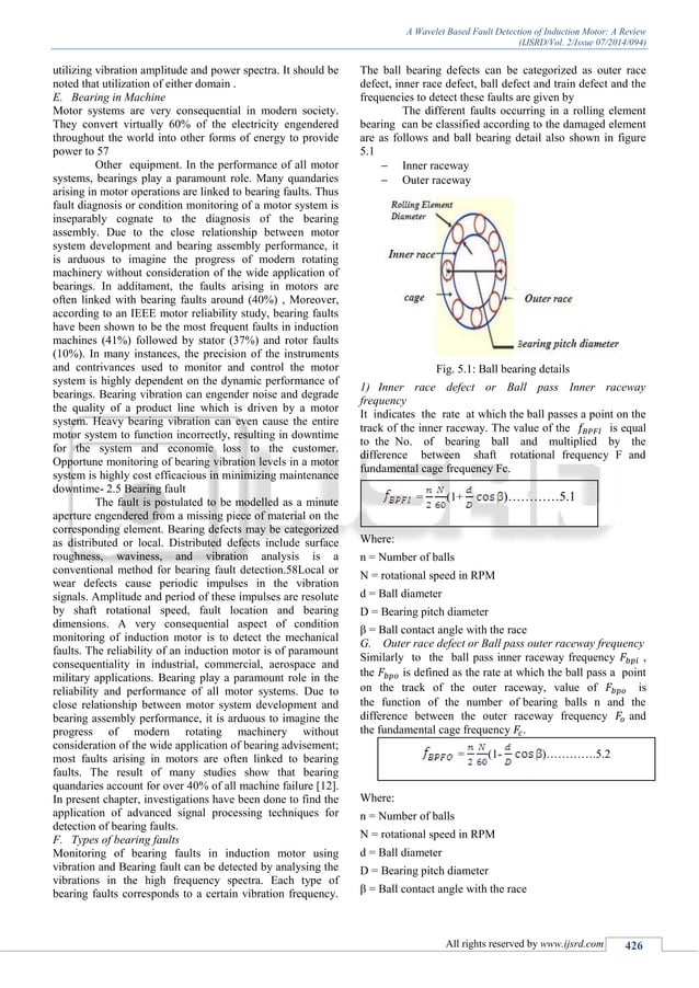 A Wavelet Based Fault Detection Of Induction Motor A Review Pdf