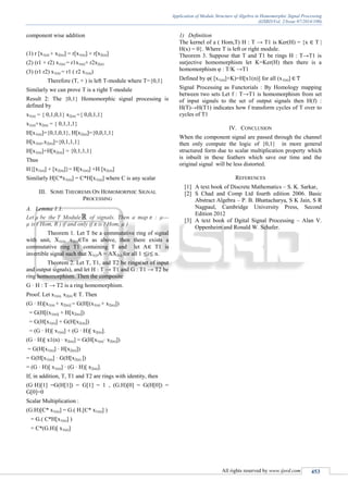 Application of Module Structure of Algebra in Homomorphic Signal Processing | PDF