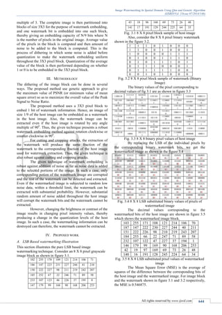 Image Watermarking in Spatial Domain Using QIM and Genetic Algorithm | PDF