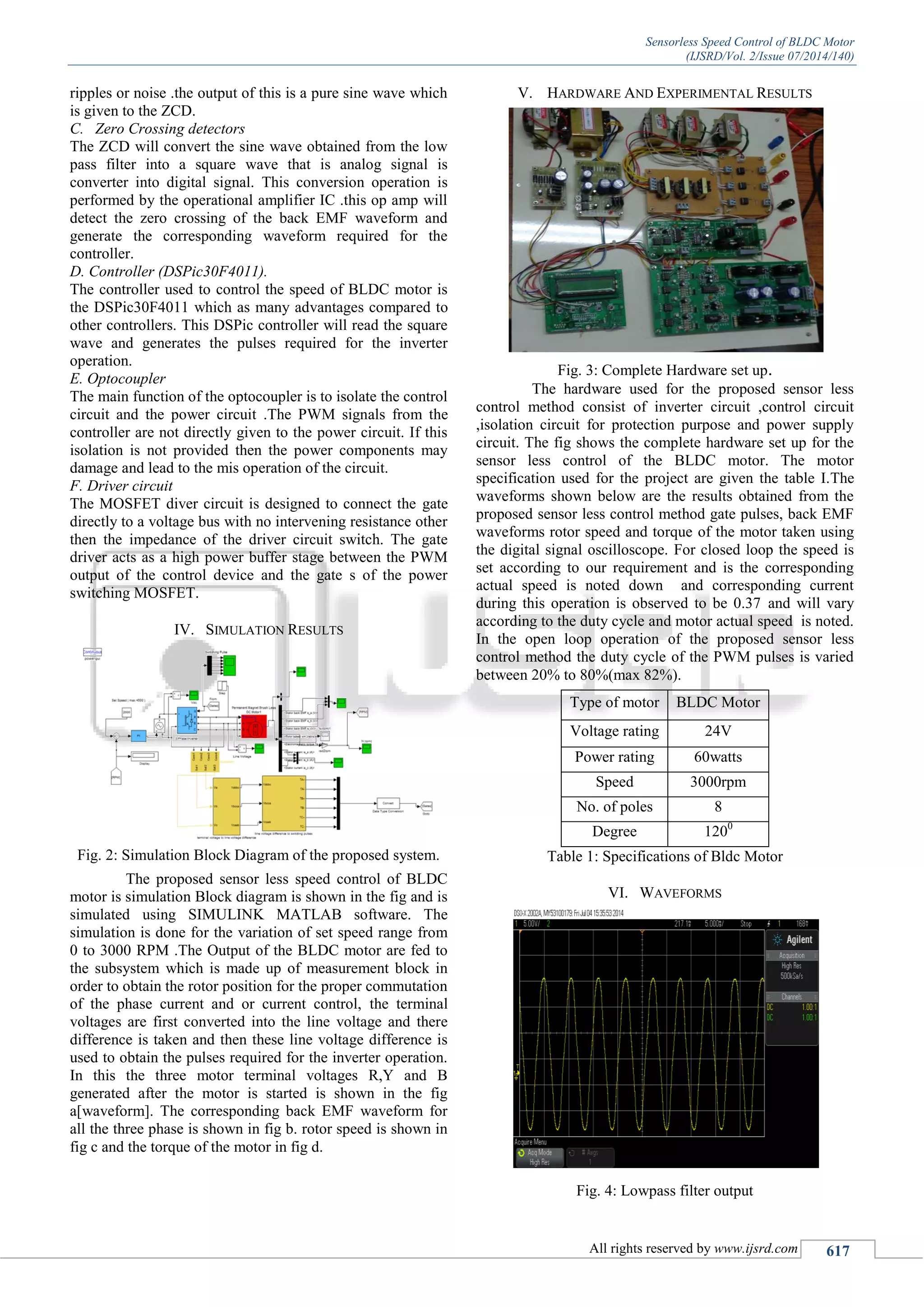 Sensorless Speed Control of BLDC Motor | PDF