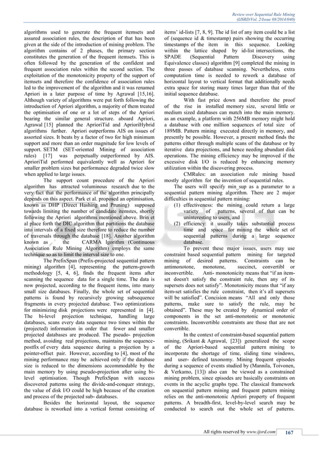 Review Over Sequential Rule Mining | PDF