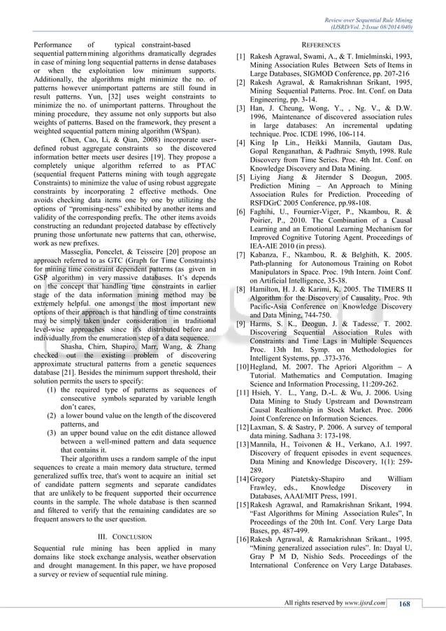 Review Over Sequential Rule Mining Pdf 