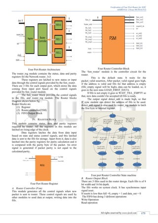 Verification of Four Port Router For NOC | PDF