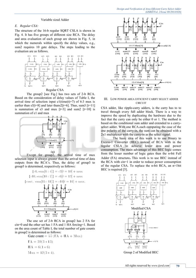 Design and Verification of Area Efficient Carry Select Adder | PDF | Programming Languages ...