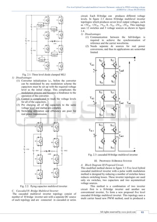 Five Level Hybrid Cascaded Multilevel Inverter Harmonic Reduced in PWM Switching Scheme | PDF