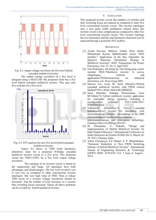 Five Level Hybrid Cascaded Multilevel Inverter Harmonic Reduced in PWM Switching Scheme | PDF