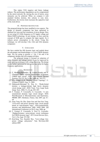 CMOS Dynamic Logic: A Review | PDF