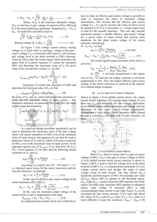 Study of Low Voltage Cascode Current Mirror with Enhance Dynamic Range | PDF