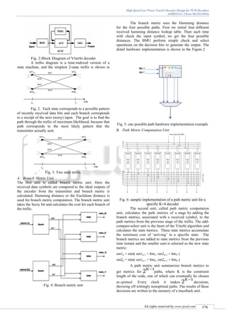 High Speed Low Power Veterbi Decoder Design for TCM Decoders | PDF