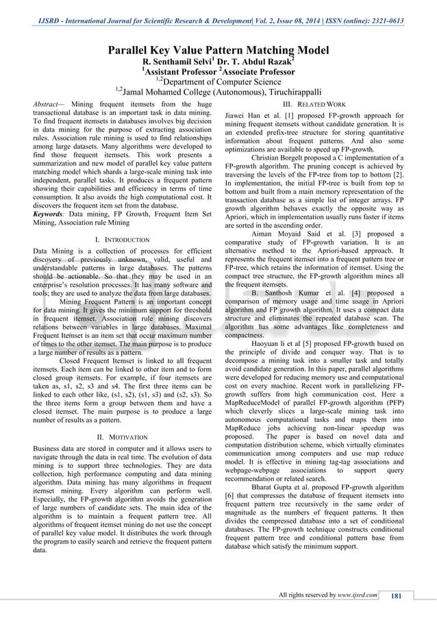 Parallel Key Value Pattern Matching Model | PDF