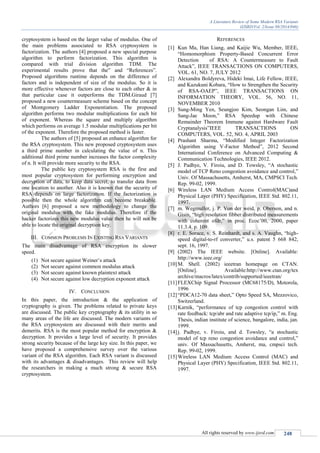 A Literature Review of Some Modern RSA Variants | PDF