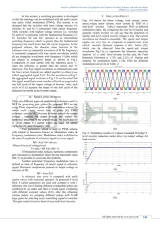 Analysis of Multilevel Inverter using Bipolar and Unipolar Switching Schemes with Induction ...